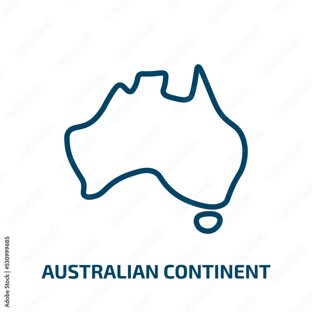 australian continent icon from culture collection. Thin linear ...