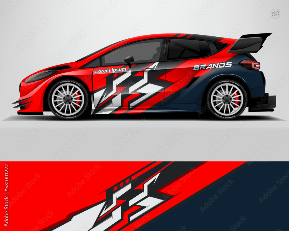 Car decal design vector. Graphic abstract stripe racing background kit ...