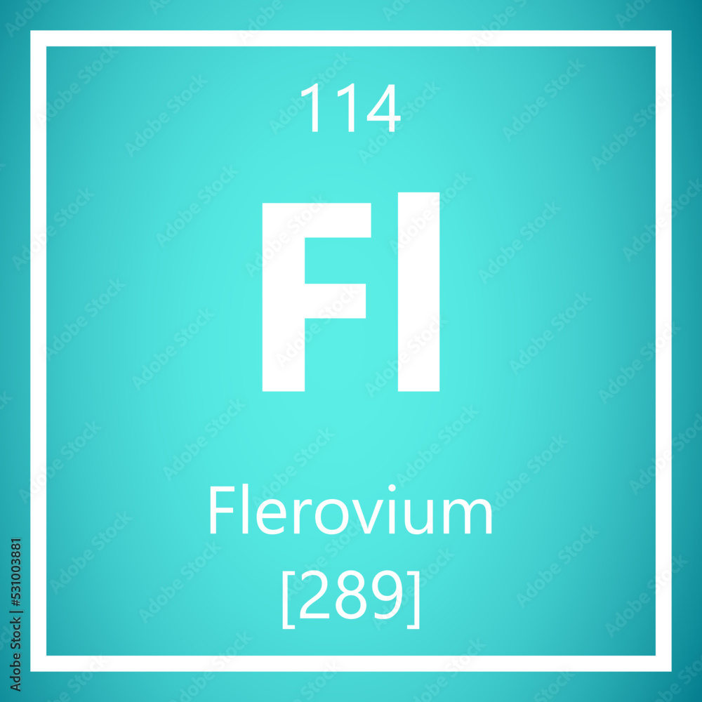 Flerovium Fl Periodic Table of Elements, Atomic Mass Vector ...