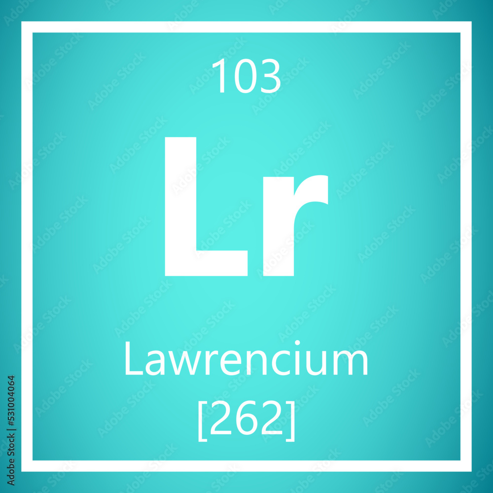 Lawrencium Lr Periodic Table of Elements, Atomic Mass Vector ...