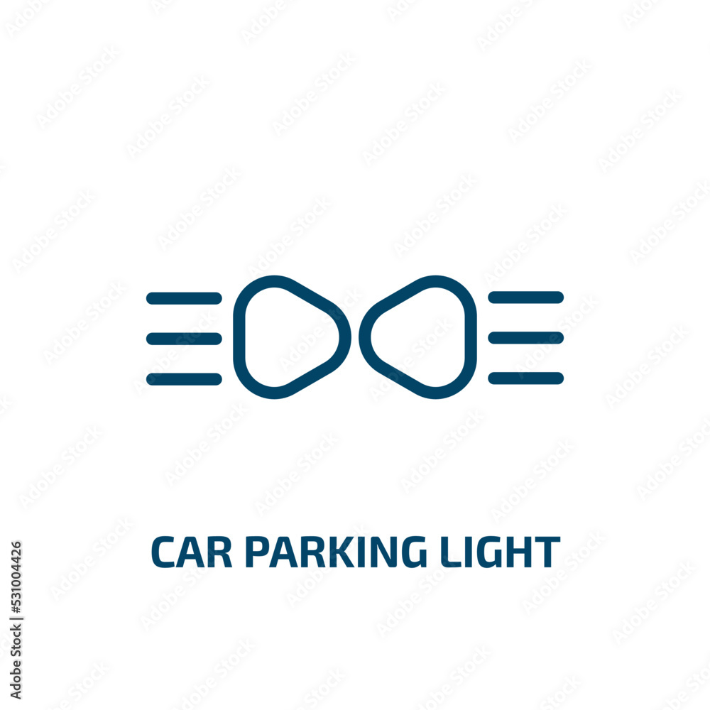 car parking light icon from car parts collection. Thin linear car ...