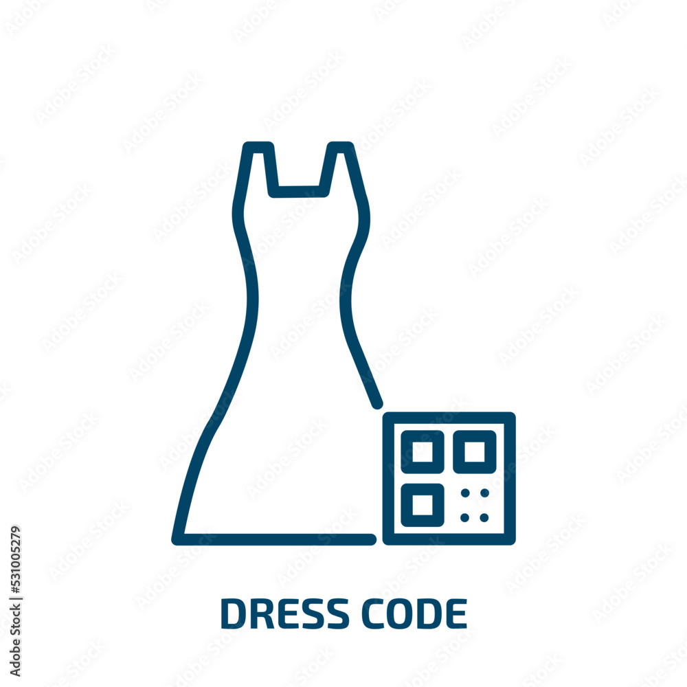 dress code icon from business and analytics collection. Thin linear ...