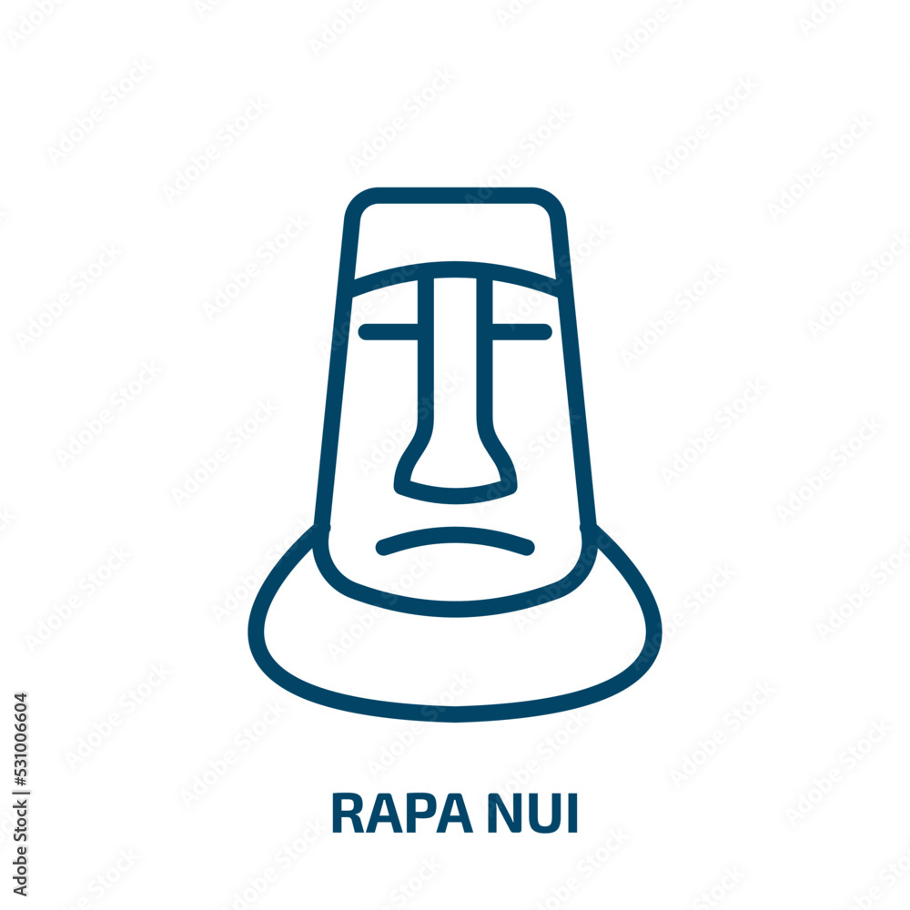 rapa nui icon from buildings collection. Thin linear rapa nui, monument ...