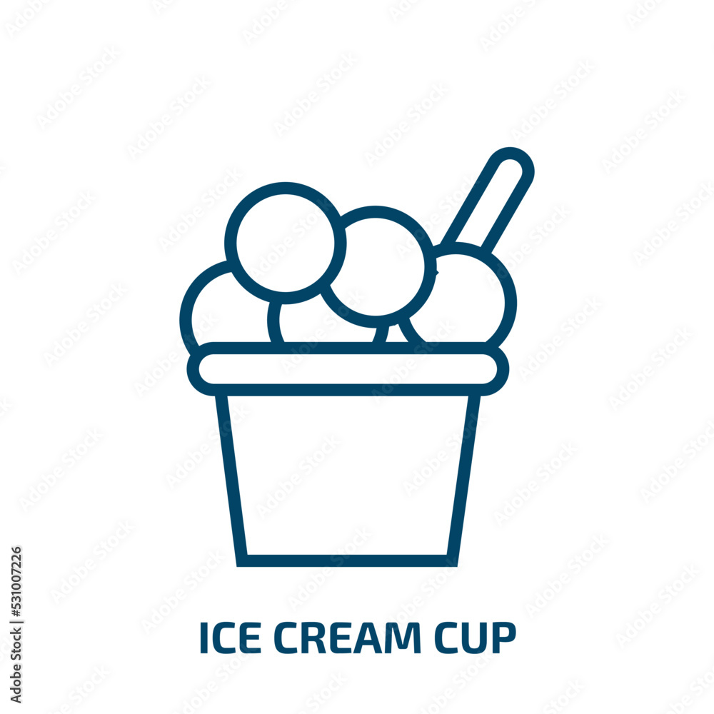 ice cream cup icon from bistro and restaurant collection. Thin linear ...
