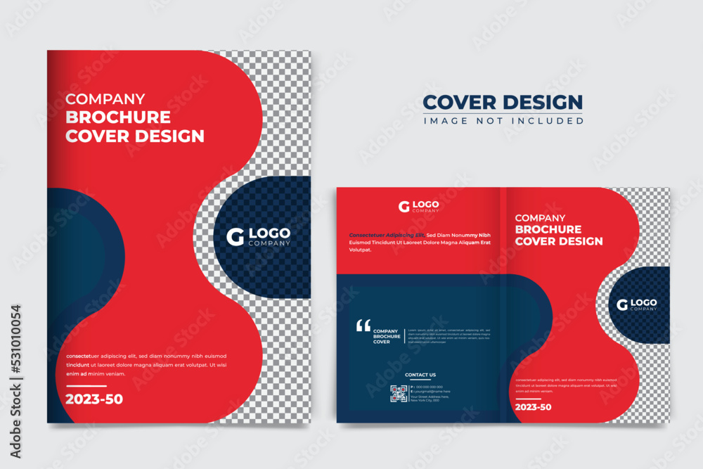 company profile cover template design and brochure template cover of ...