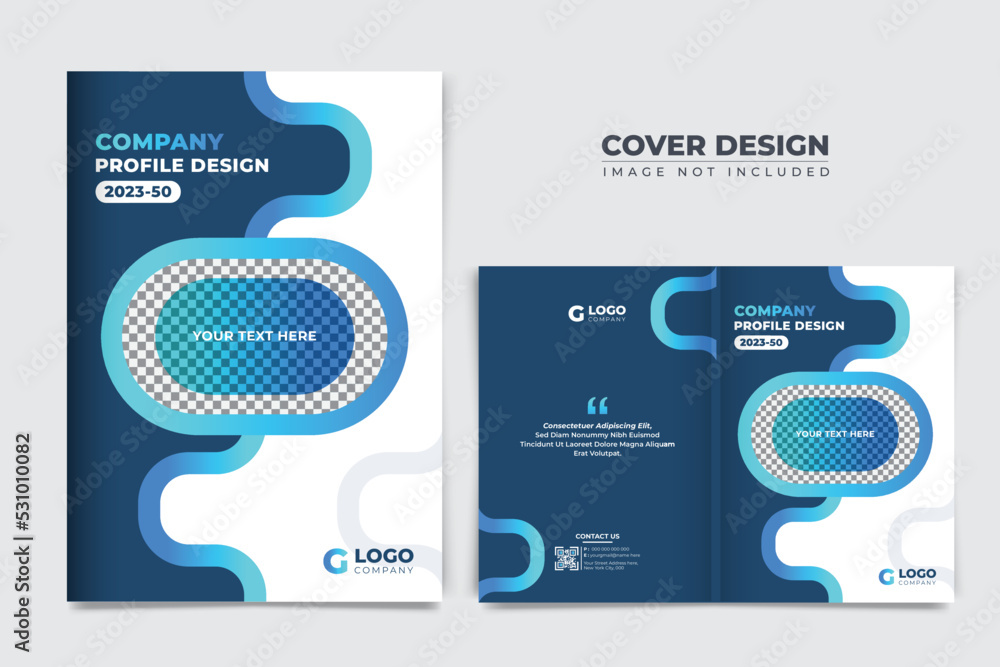 brochure cover template design and company profile book cover design ...
