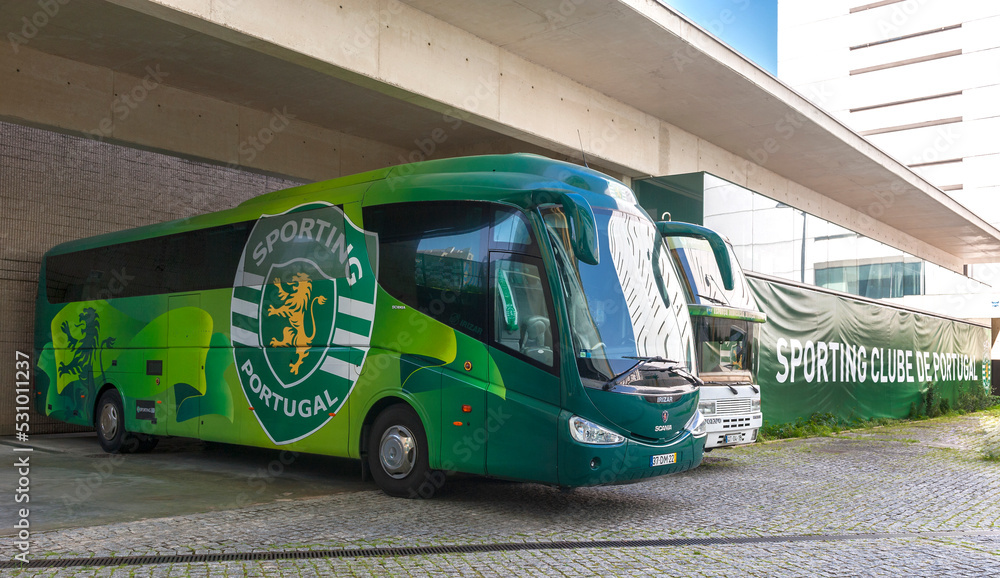 Club bus at Jose Alvalade stadium - the official arena of FC Sporting ...
