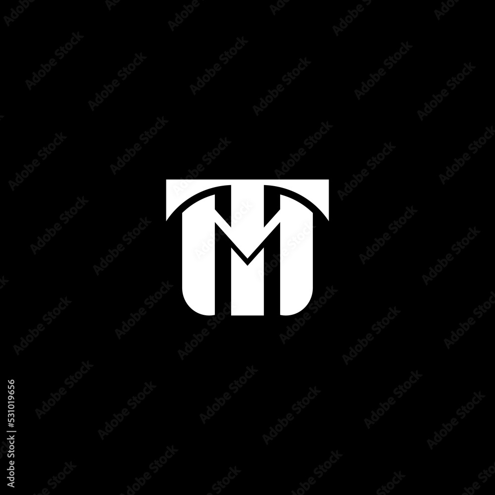 Initial based clean and minimal letter. TM MT Monogram Logo Template ...
