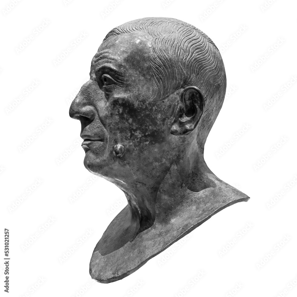 Copy of ancient statue Lucius Caecilius Iucundus. Head and shoulders ...