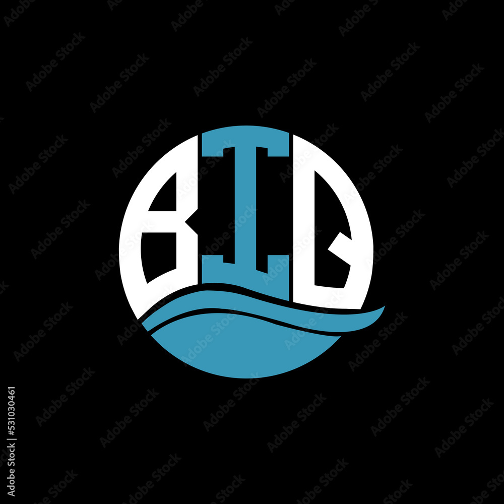 BIQ logo monogram isolated on circle element design template, BIQ ...