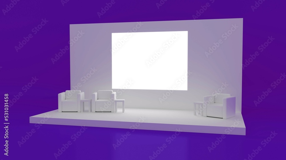 Empty stage design for mockup and corporate identity, display. Platform ...