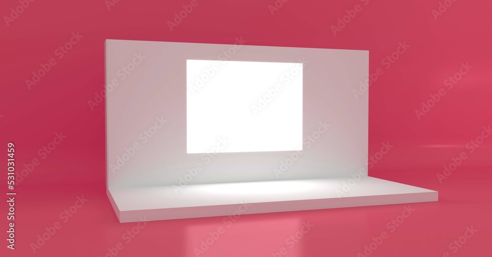 Empty stage design for mockup and corporate identity, display. Platform ...