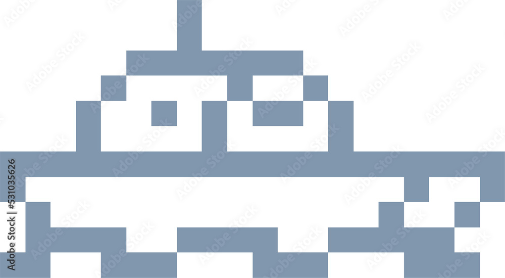 Boat Ship Pixel 8 Bit Video Game Art Icon Stock Illustration | Adobe Stock