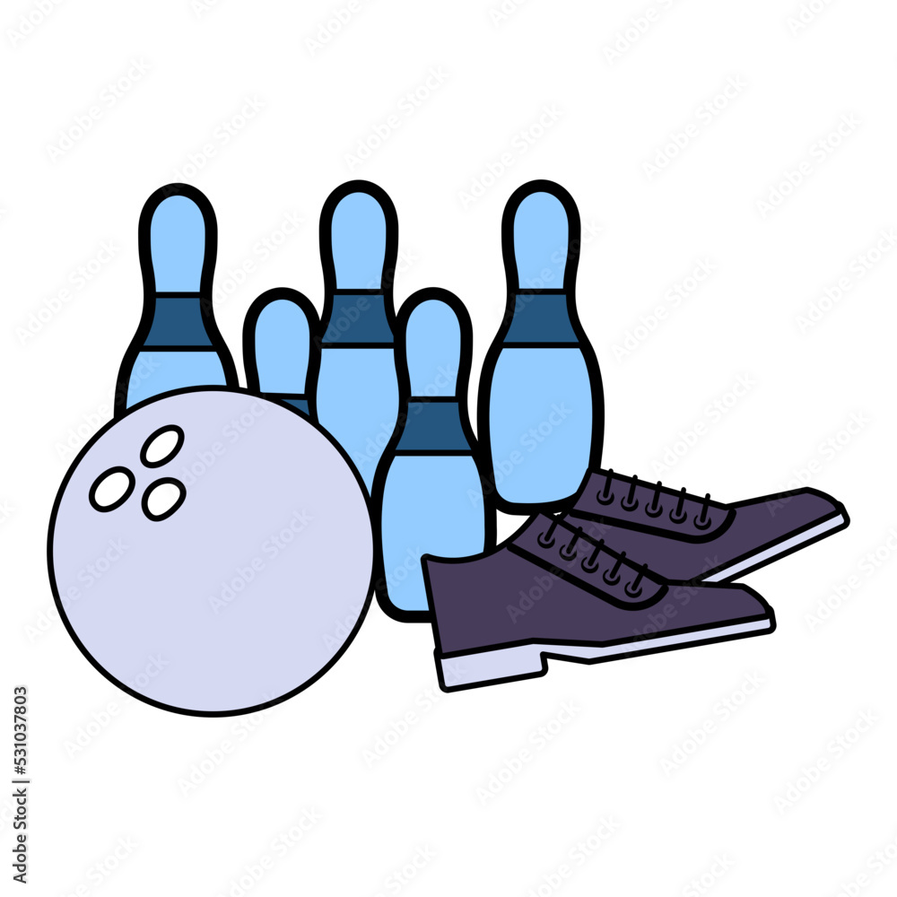 Kegel recreational activity Vector Icon Design, Sporting equipment ...