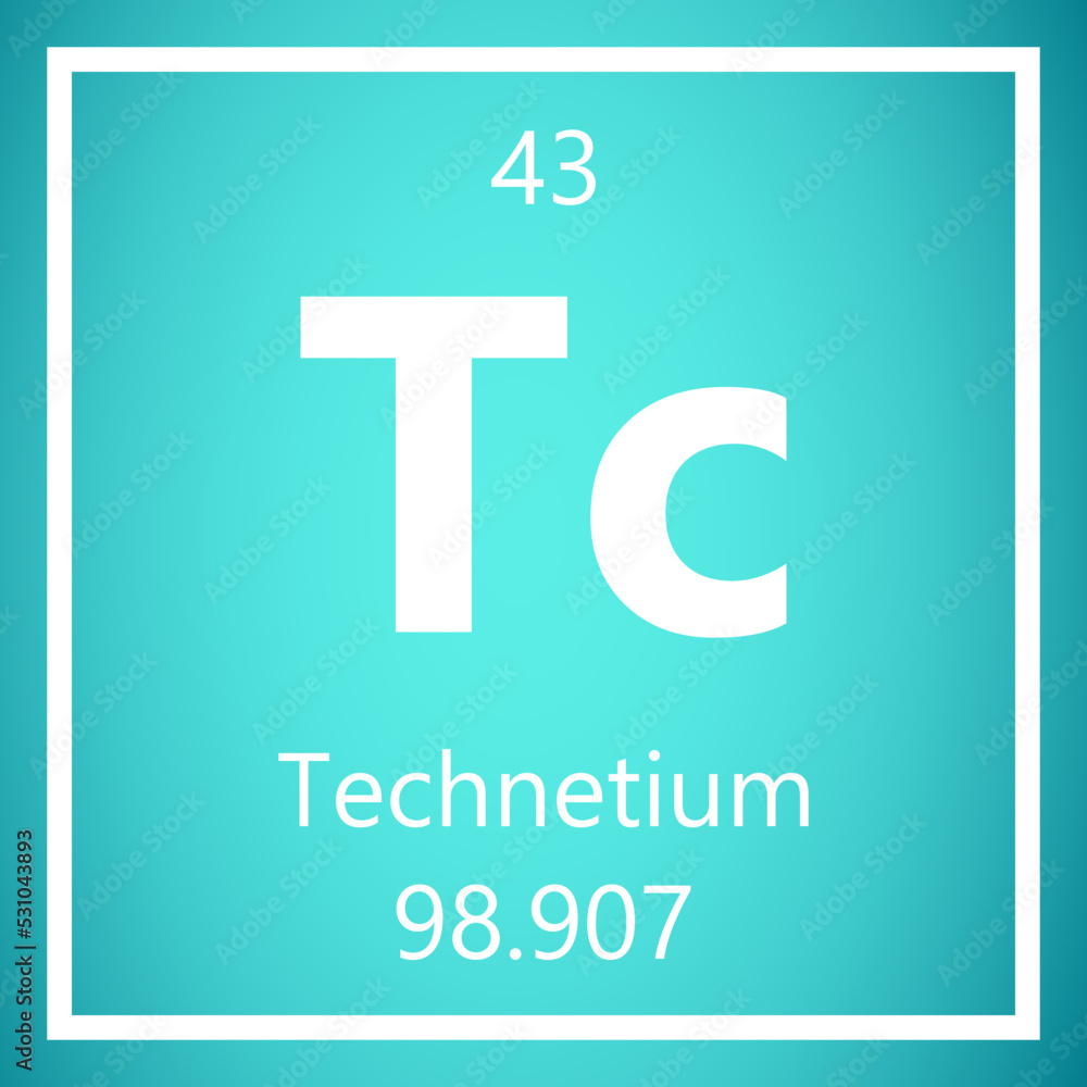 Technetium Tc Periodic Table of Elements, Atomic Mass Vector ...