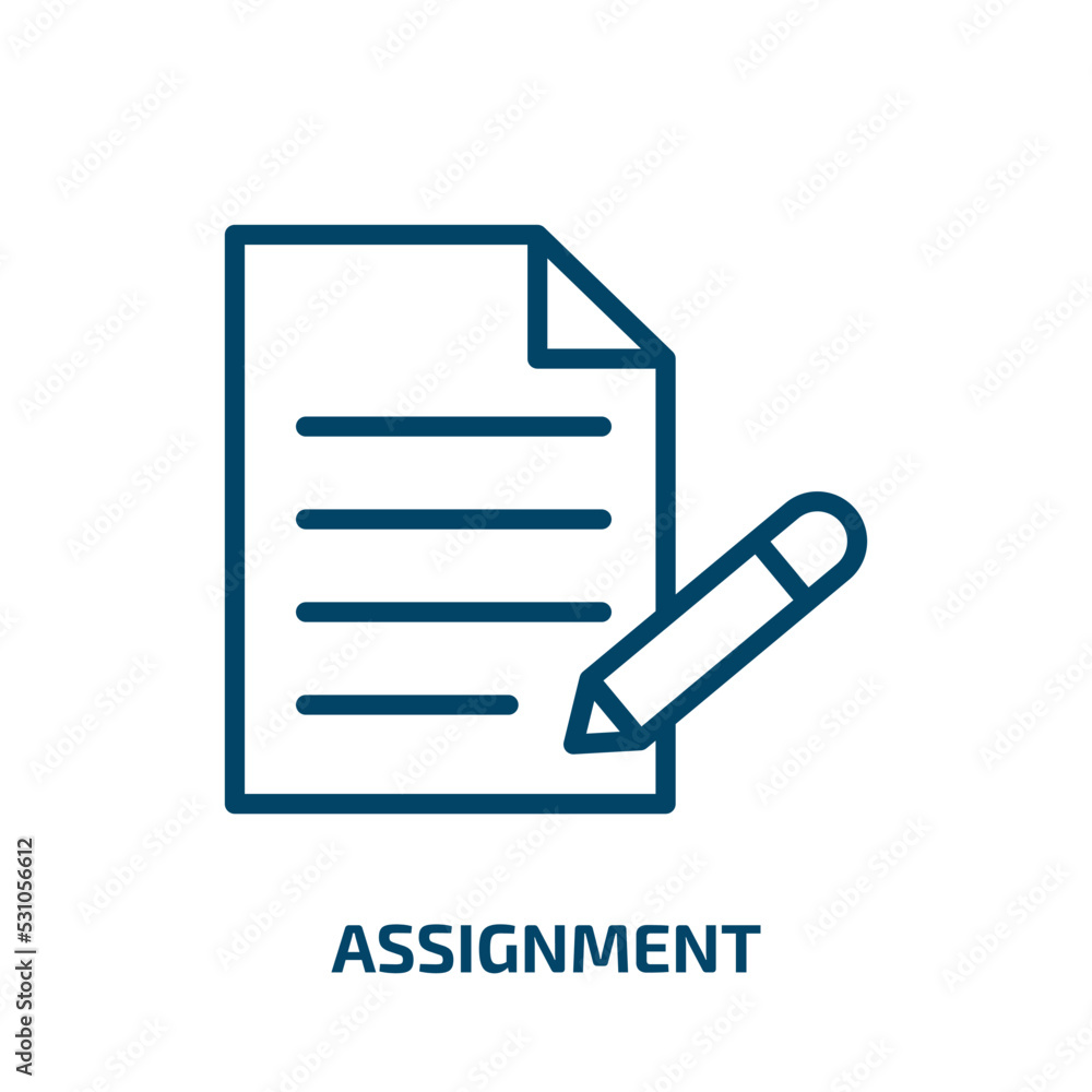 assignment icon from education collection. Thin linear assignment ...