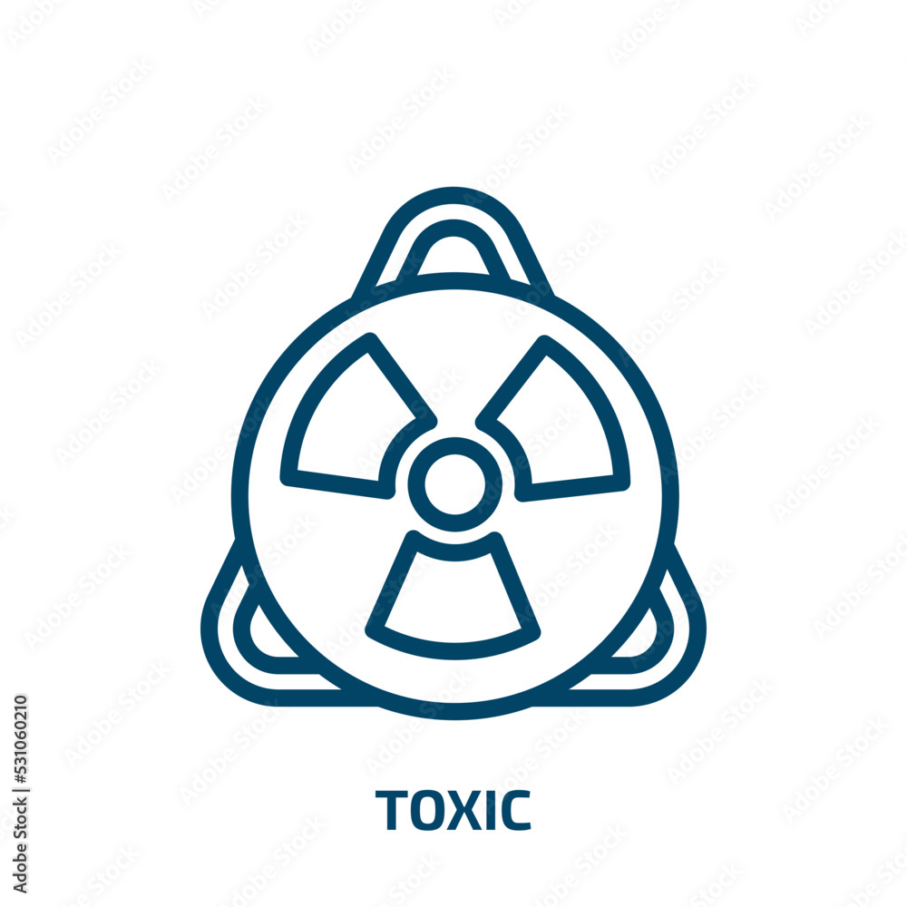 toxic symbol icon from signs collection. Thin linear toxic symbol ...