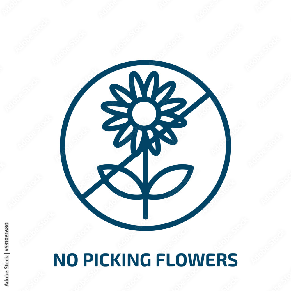 No Picking Of Flowers Sign