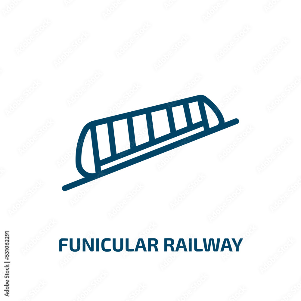 funicular railway icon from transportation collection. Thin linear ...