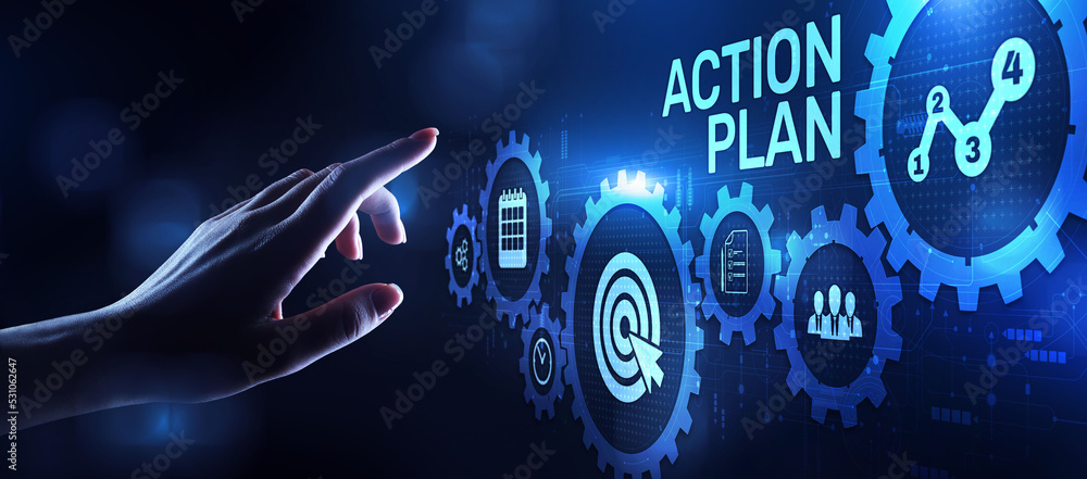Poster Action plan planning project management business finance concept ...