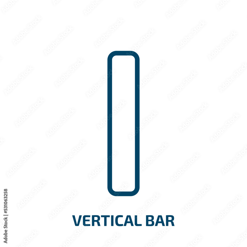 vertical bar icon from user interface collection. Thin linear vertical ...