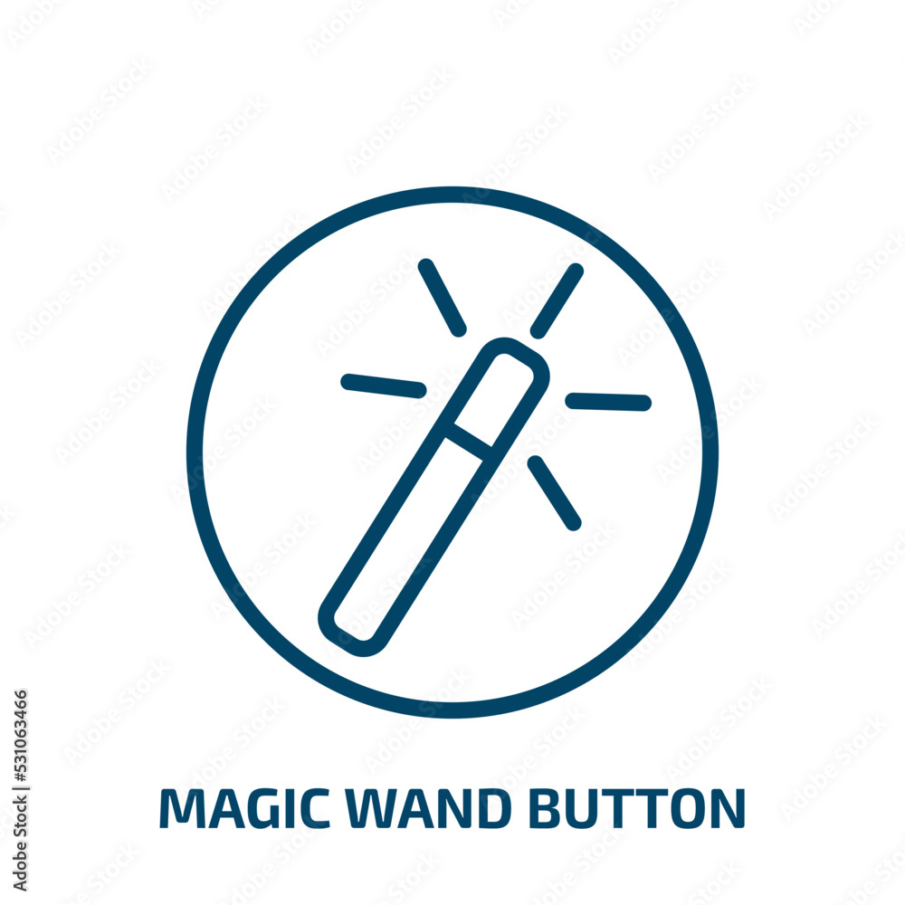 magic wand button icon from user interface collection. Thin linear ... magic wand button icon from user interface collection. Thin linear ...