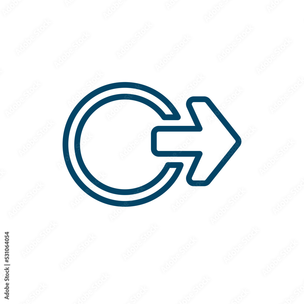 logout icon from user interface collection. Thin linear logout, button, interface outline icon ...