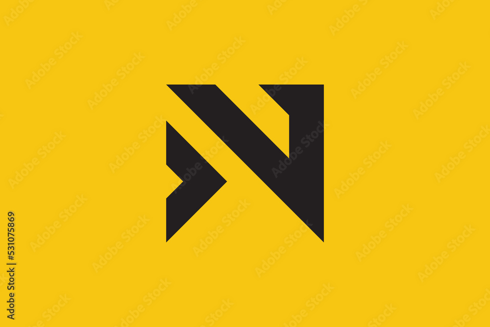 Minimal N logo. Icon of a N letter on a luxury background. Logo idea ...
