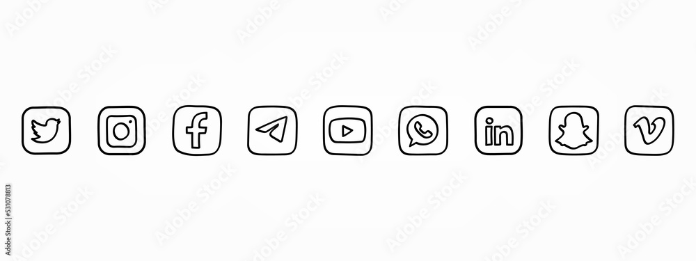 Hand Drawn Twitter Icons