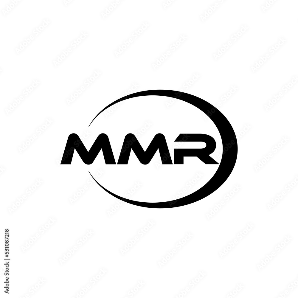 MMR letter logo design with white background in illustrator, cube logo ...