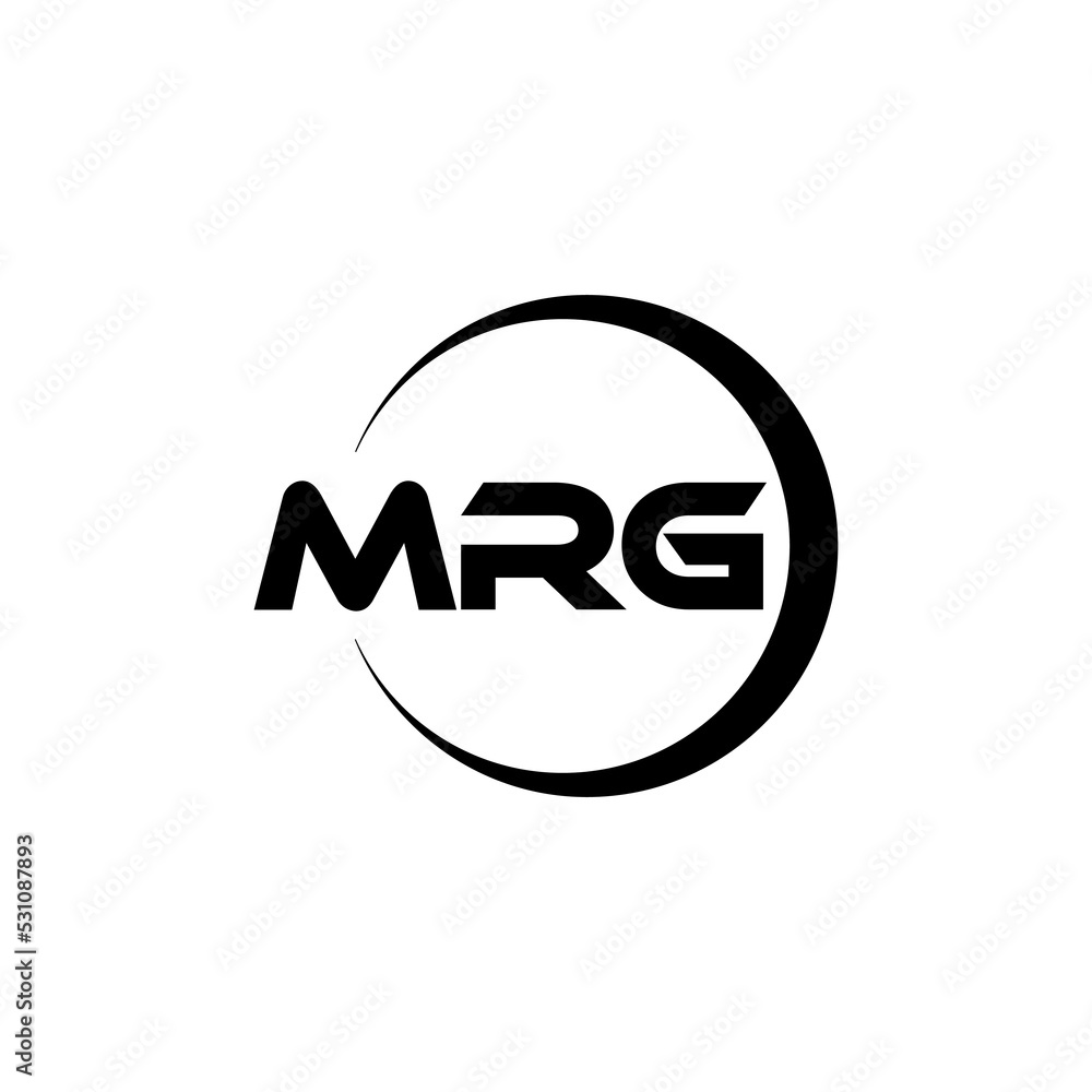 MRG letter logo design with white background in illustrator, cube logo ...