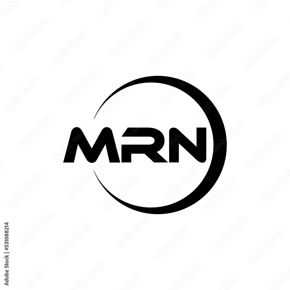 MRN letter logo design with white background in illustrator, cube logo ...