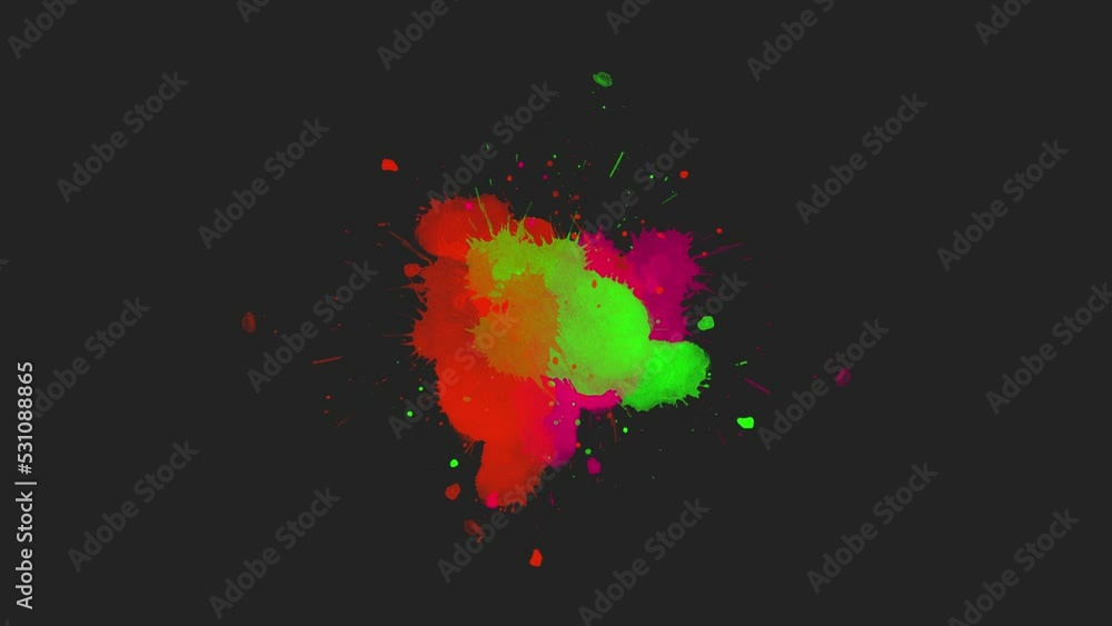 Ink brush stroke transition. Ink splash. Watercolor brush ink splatter ...