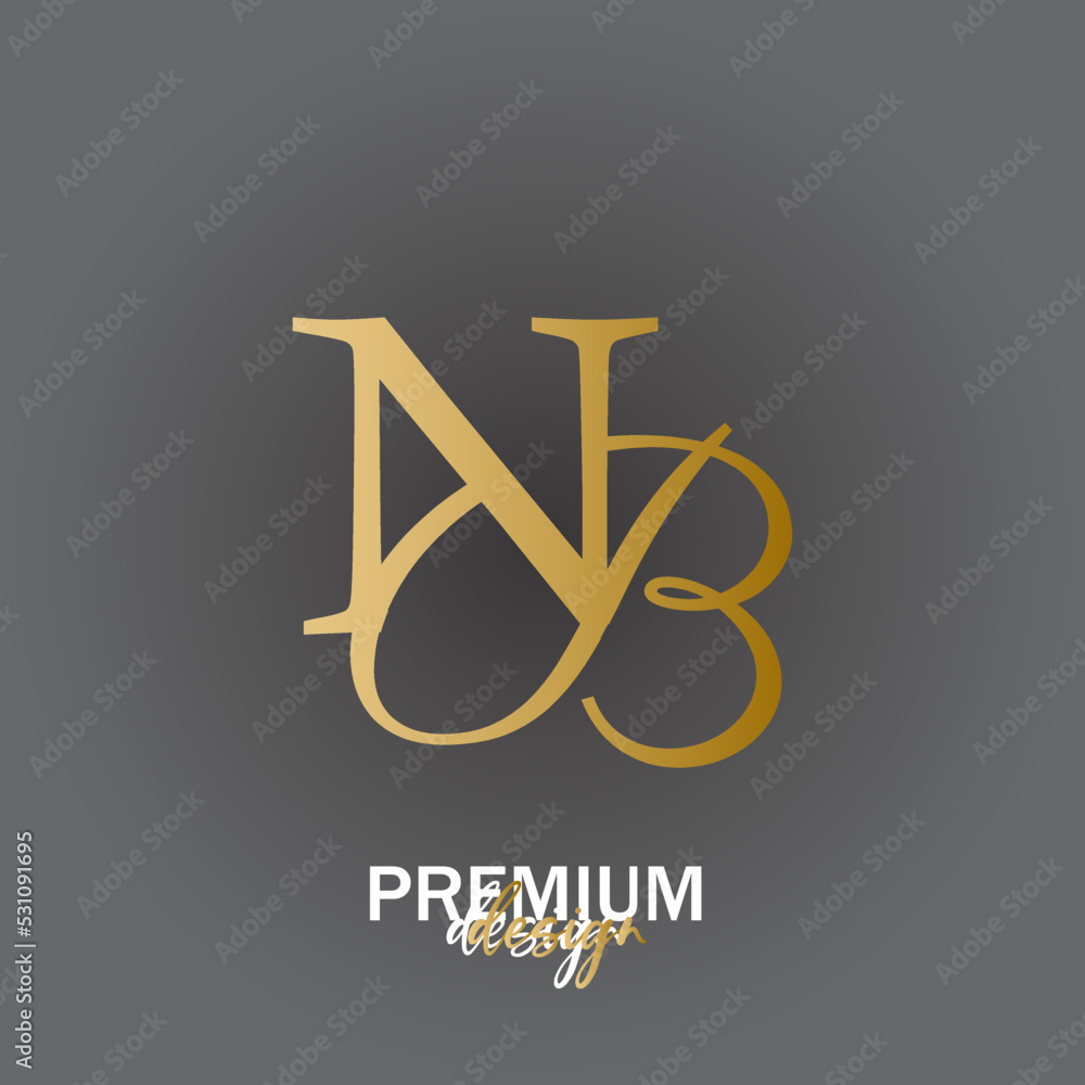 Combine the letter "B" with the letter "N". Stock Vector | Adobe Stock