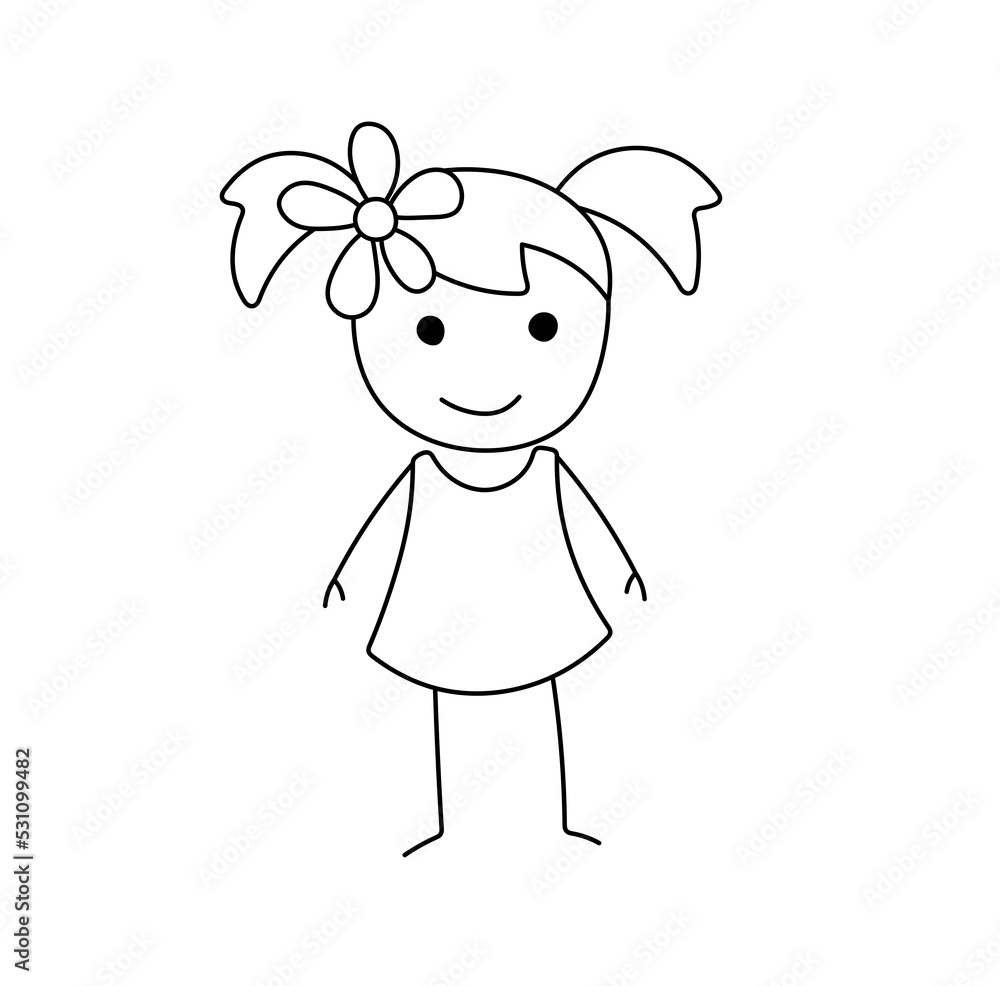Little Girl Stick Figure Little Girl Stick Figure