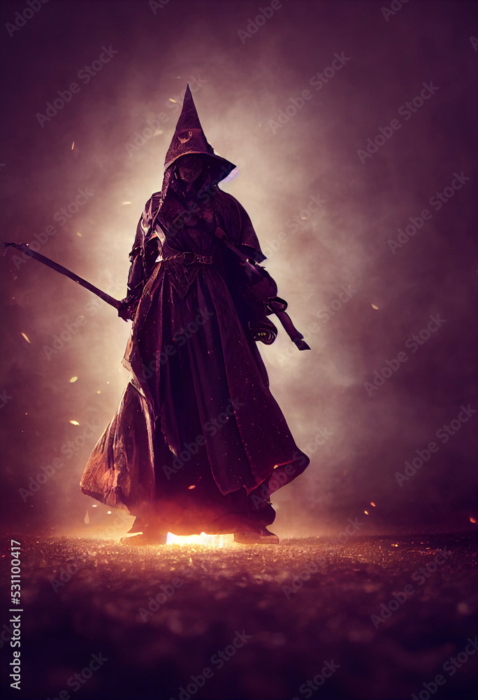 Wizard Character Concept Art Stock Illustration | Adobe Stock