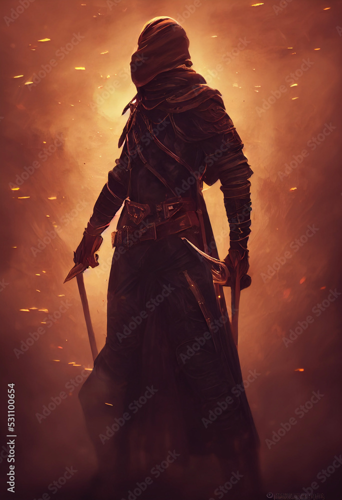 Rogue Character Concept Art ilustração do Stock | Adobe Stock