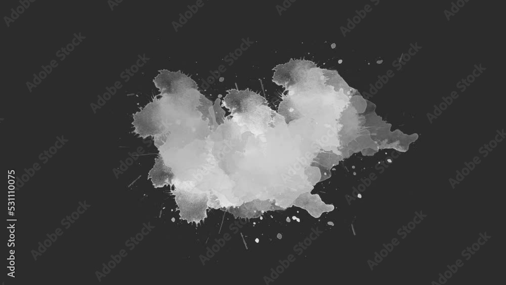 Vidéo Stock Ink brush stroke transition. Ink splash. Spot ink spread on ...