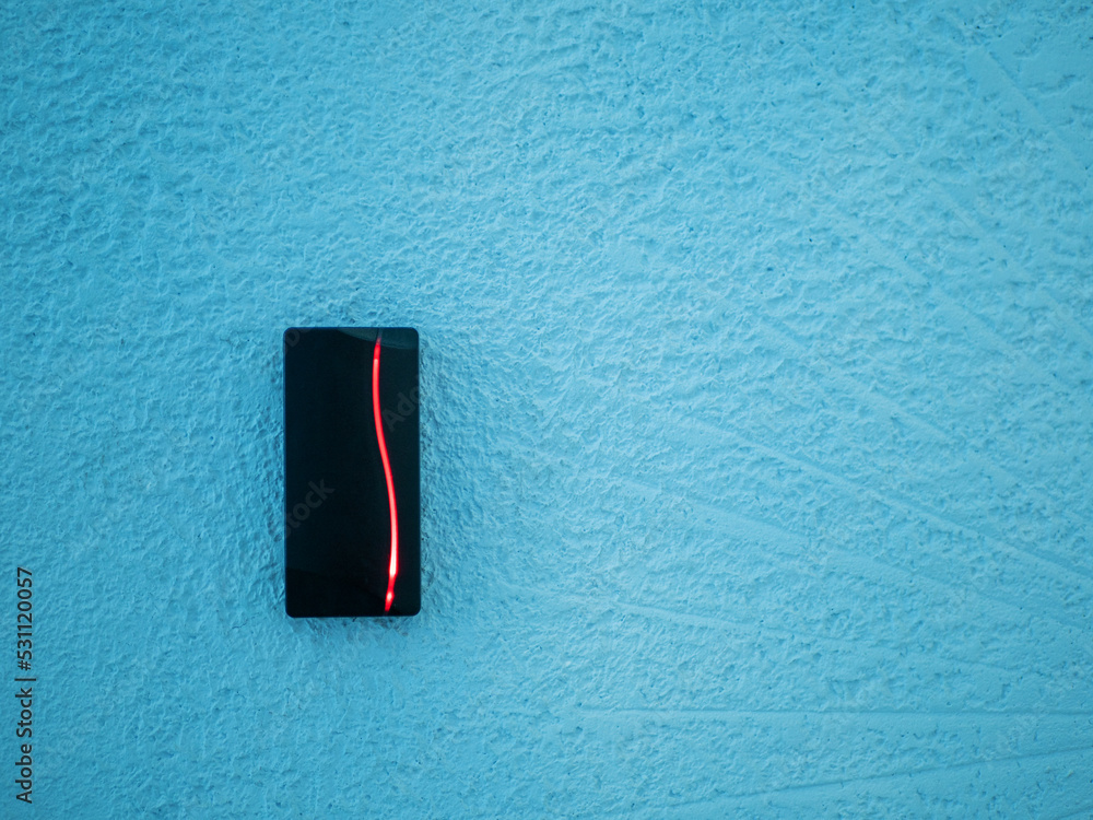 RFID reader by office door, employees only access by RFID key card ...