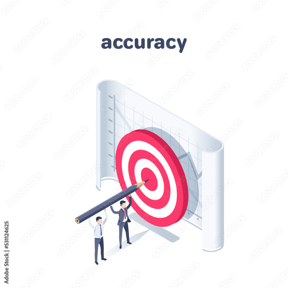 isometric vector illustration on a white background, accuracy and ...