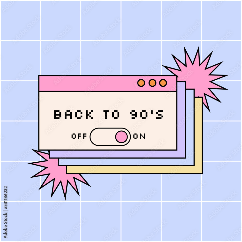 Retrowave y2k template. Old pc game frame. Retro computer aesthetic ...