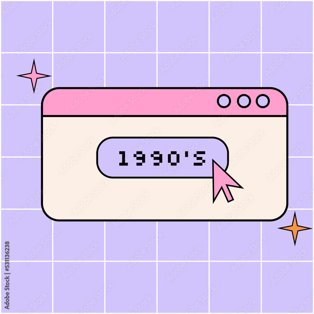 Retrowave y2k template. Old pc game frame. Retro computer aesthetic ...