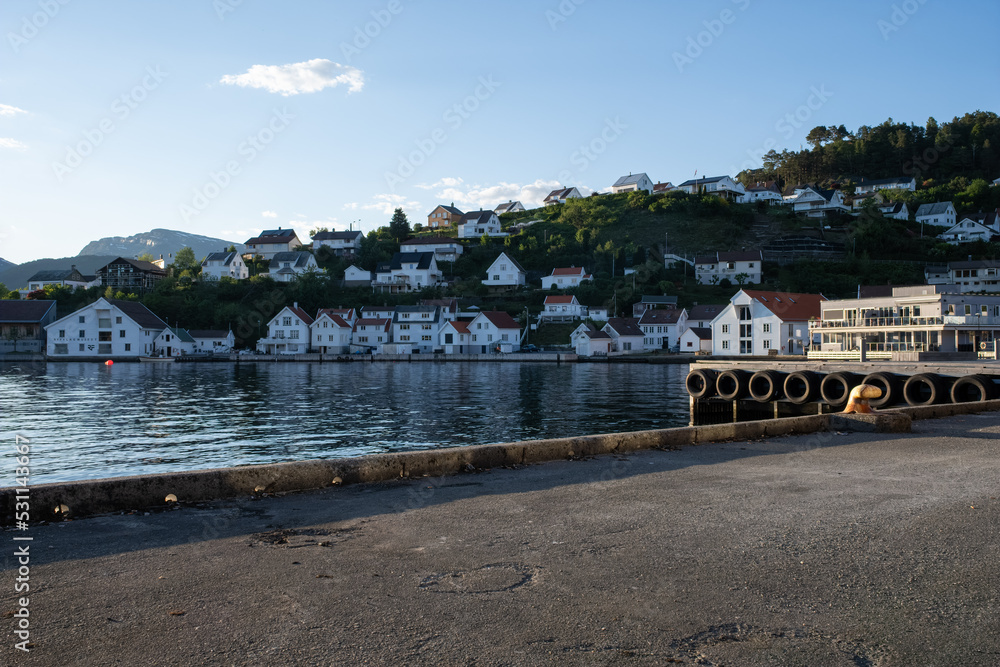 Sand, Norway - June 6, 2022: Wonderful landscapes in Norway. Sand ...