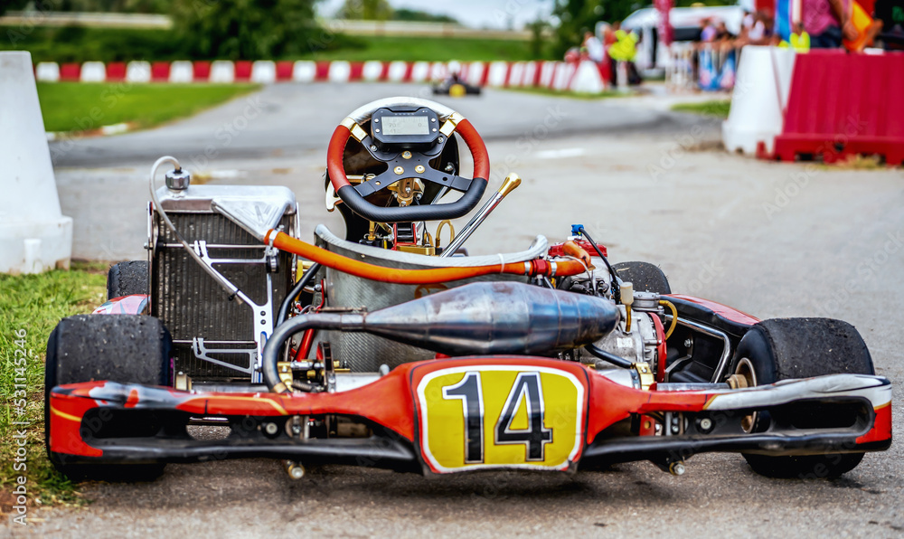 Go kart racing and motorsport Stock-Foto | Adobe Stock