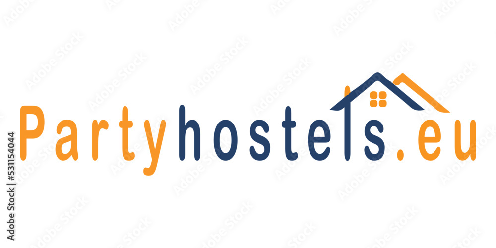 house logo design, Modern conceptual vector logo for the hostel ...