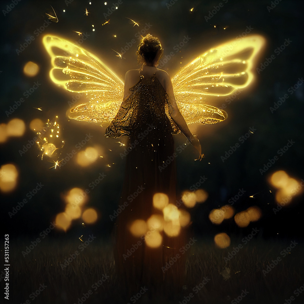 angel with wings Stock Photo | Adobe Stock