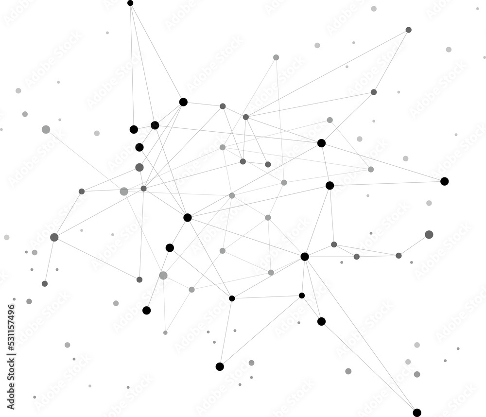 Network Connecting dot polygon background. Concept of Network Business, technology, Data and ...