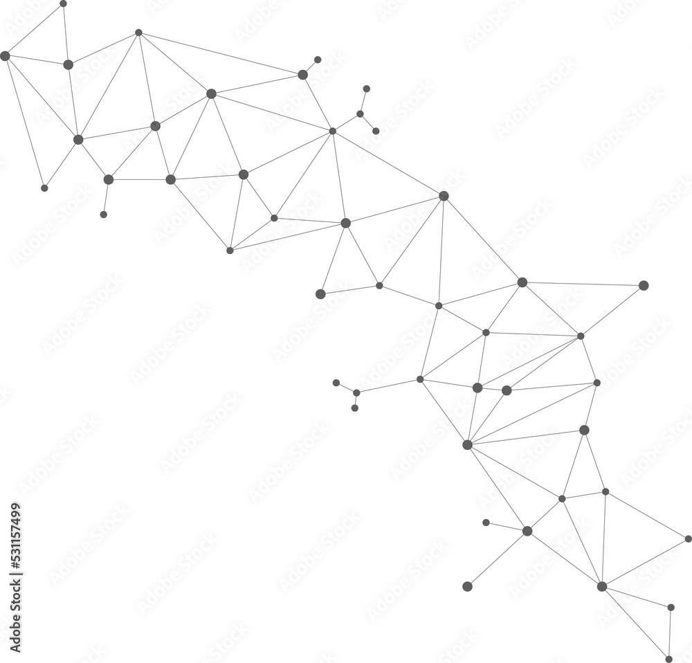 Network Connecting dot polygon background. Concept of Network Business ...