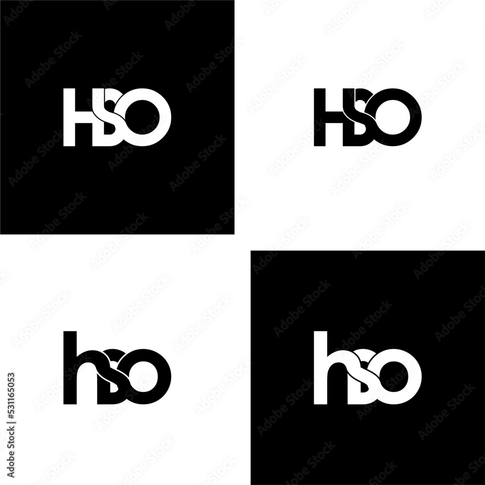 hso letter original monogram logo design set Stock Vector | Adobe Stock