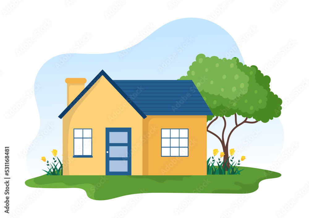 Roofing Construction Workers Template Hand Drawn Cartoon Flat ...